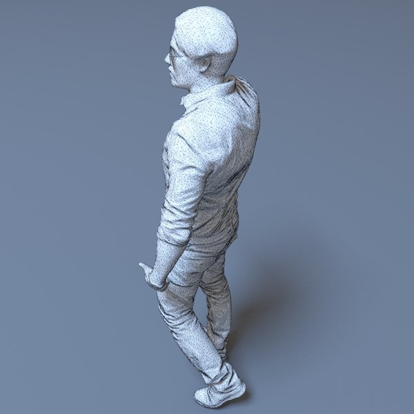 3d man glasses people human model