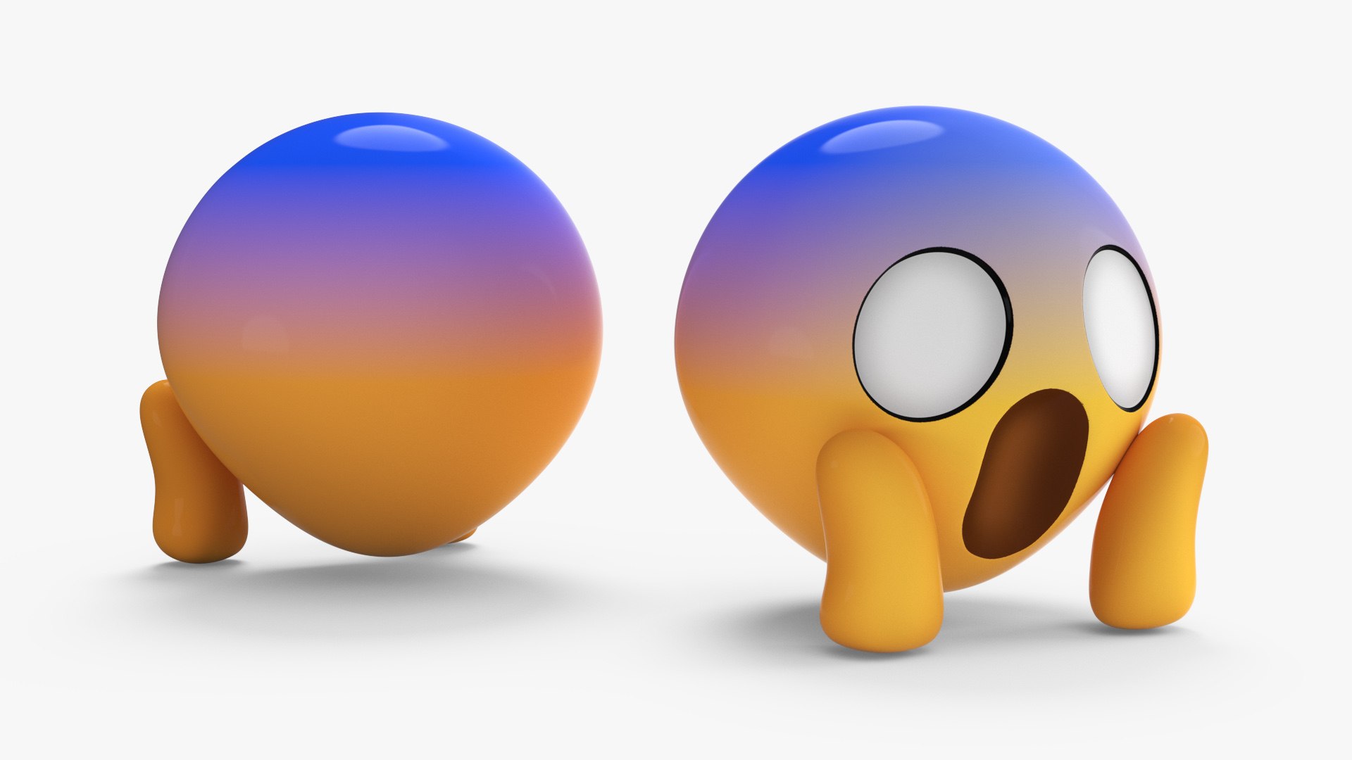 Emoji Face Screaming In Fear 3D - TurboSquid 2240452