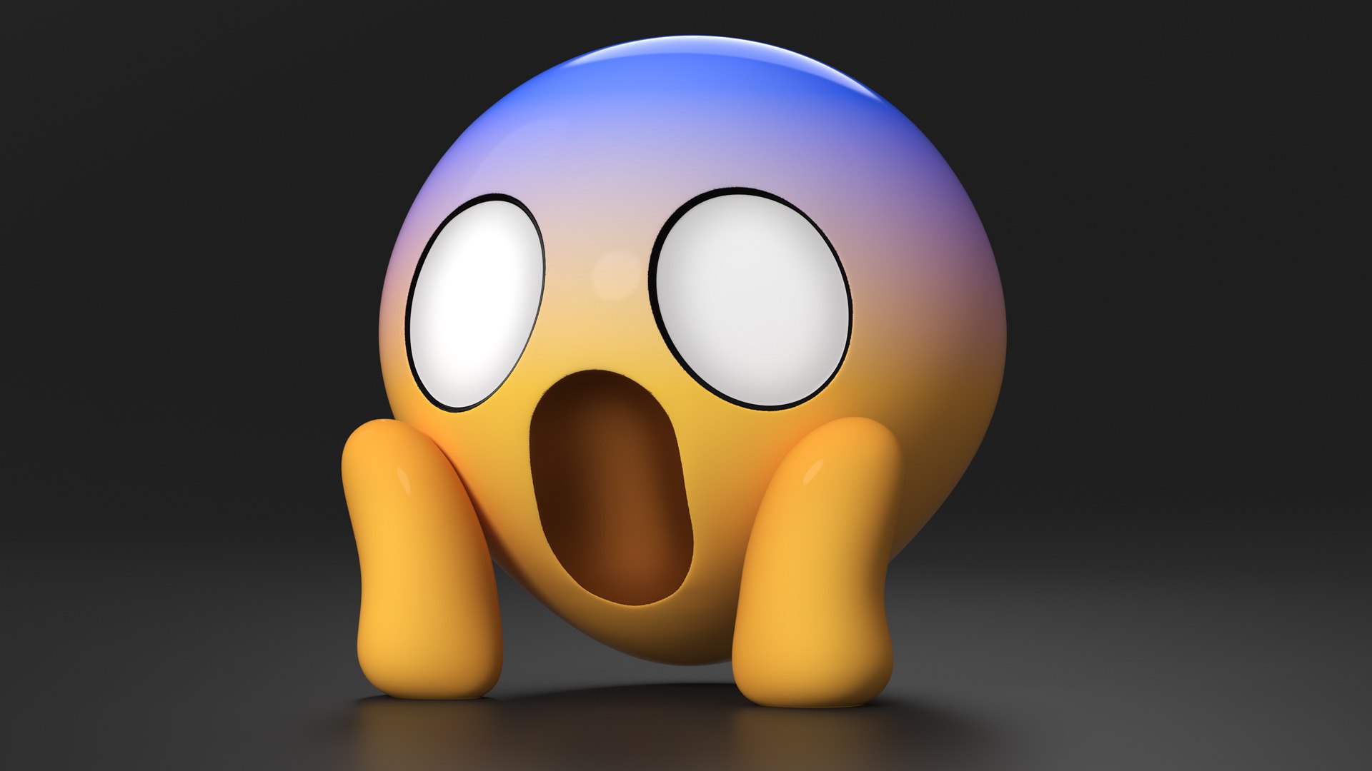 Emoji Face Screaming In Fear 3D - TurboSquid 2240452