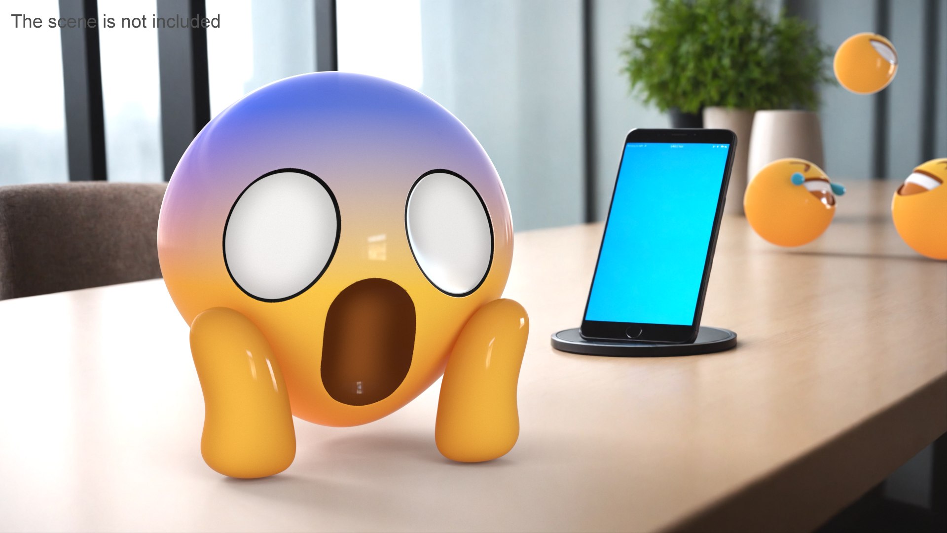 Emoji Face Screaming In Fear 3D - TurboSquid 2240452