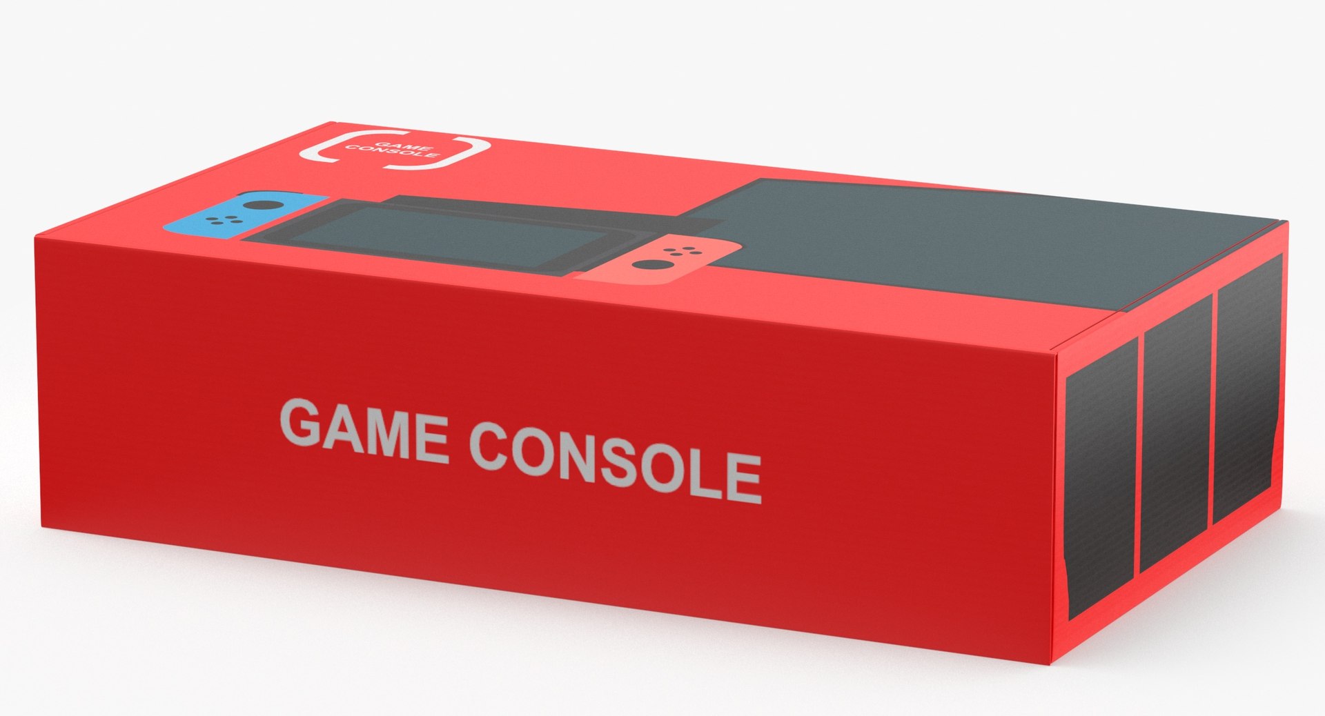 Nintendo Switch Console Controllers Blank And Generic Box 3D Model ...