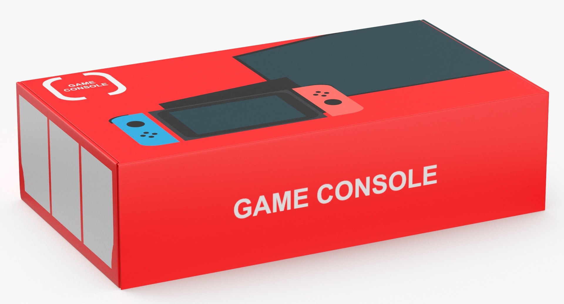 Nintendo Switch Console Controllers Blank And Generic Box 3D Model ...