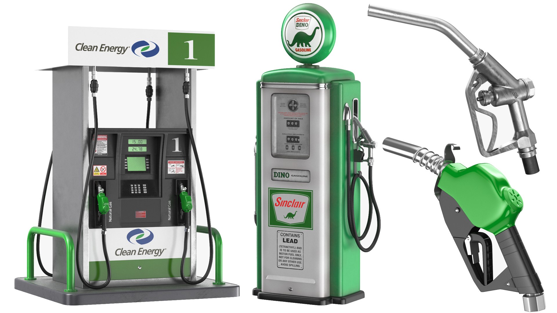 Detailed Two Fuel Gas Pump Model - TurboSquid 2019960