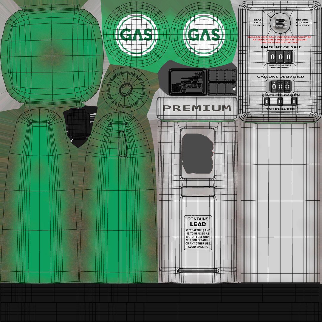 Detailed Two Fuel Gas Pump model - TurboSquid 2019960