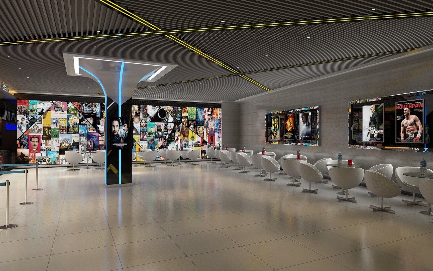 Cinema Lobby 01 Model - TurboSquid 2134677