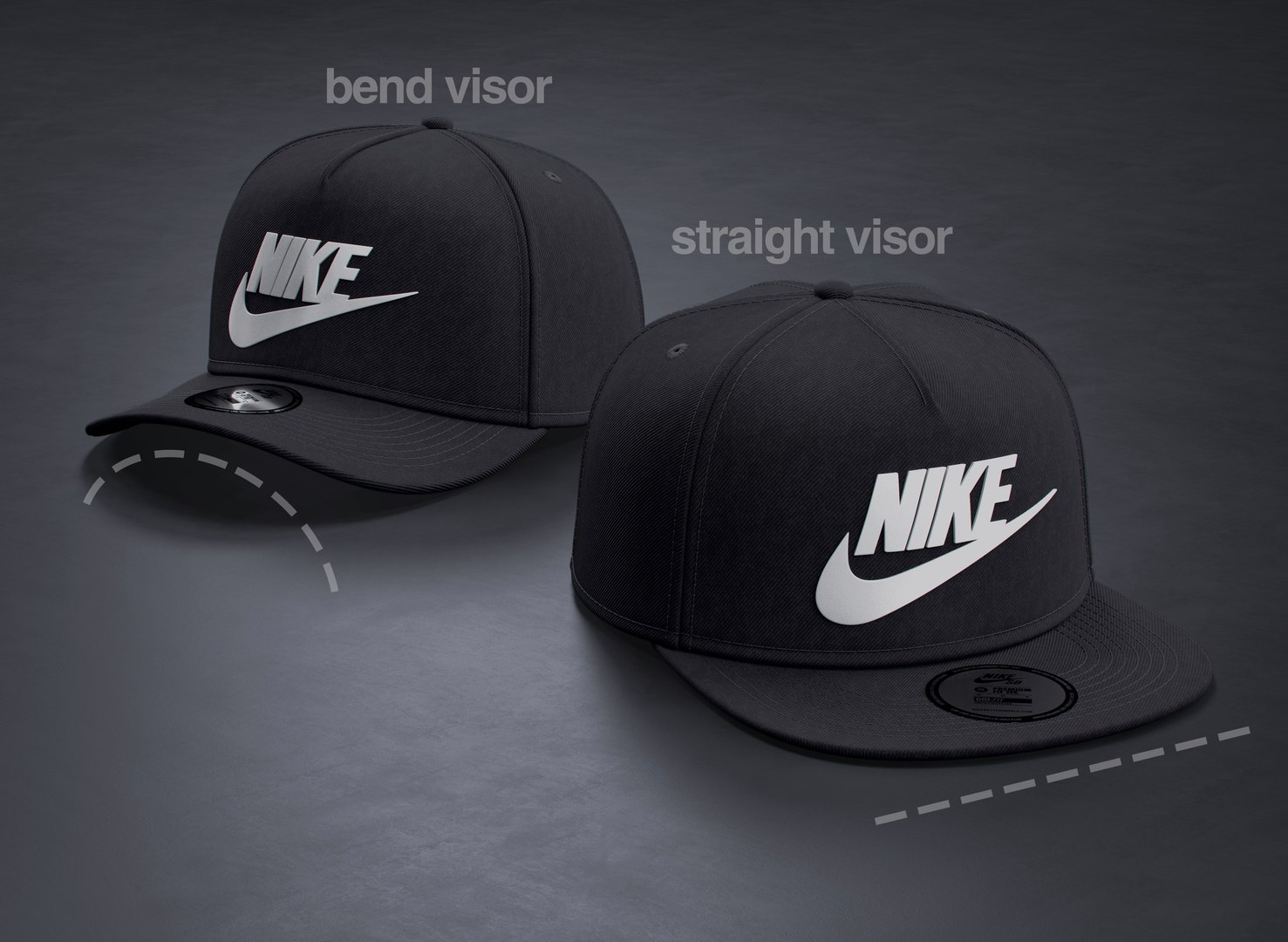 Snapback Cap Black 3D Model - TurboSquid 2037719