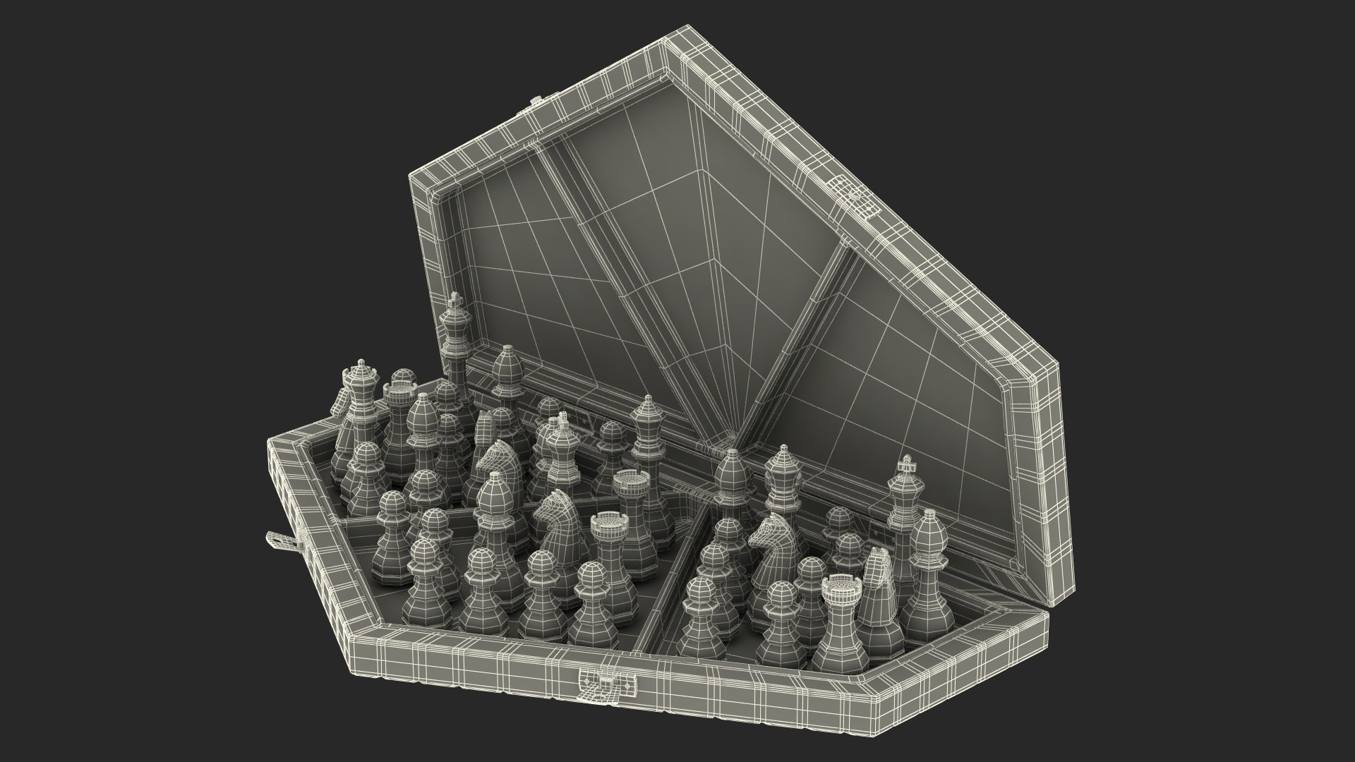 3D Three Player Chess Set Open - TurboSquid 2025446