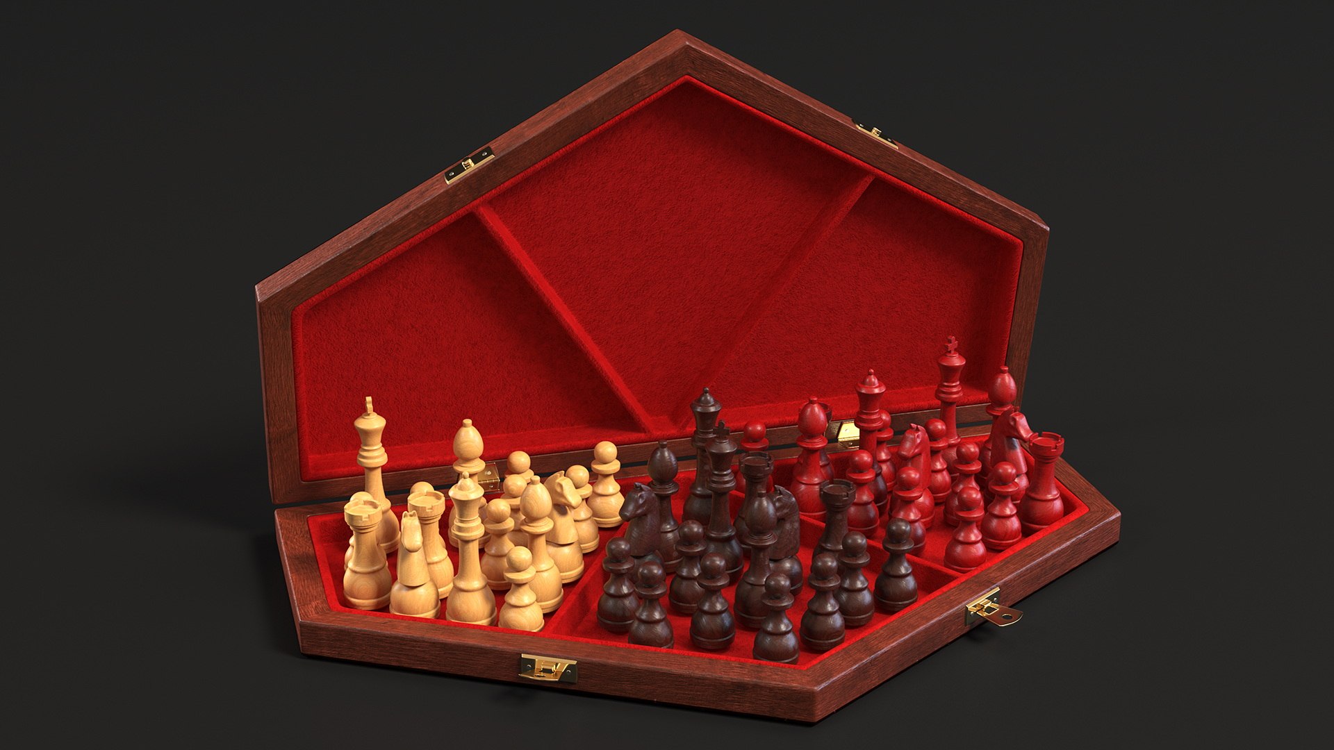 3D Three Player Chess Set Open - TurboSquid 2025446