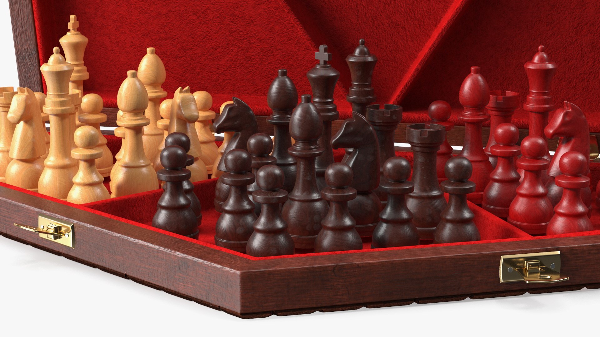 3D Three Player Chess Set Open - TurboSquid 2025446