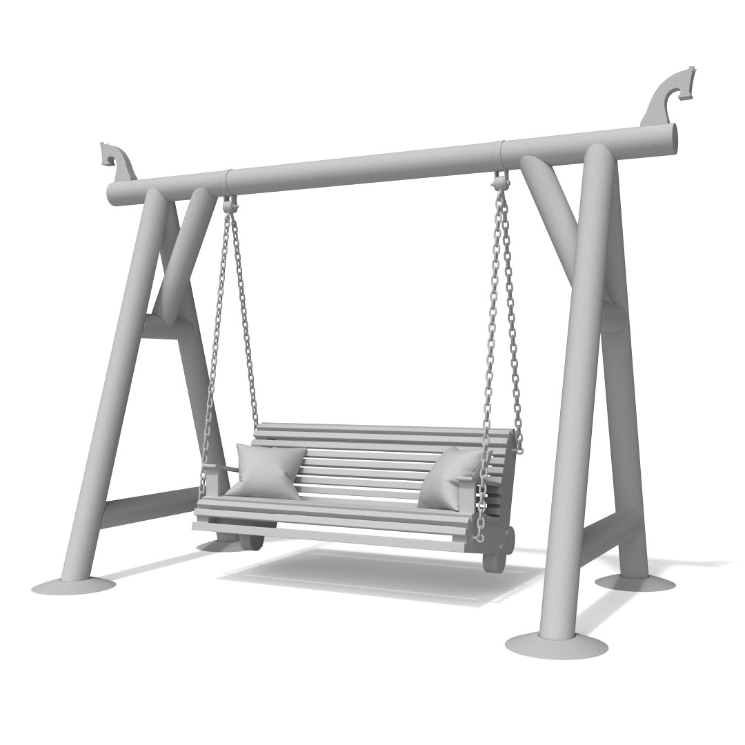3D Wood Wooden Swing Model - TurboSquid 1423970