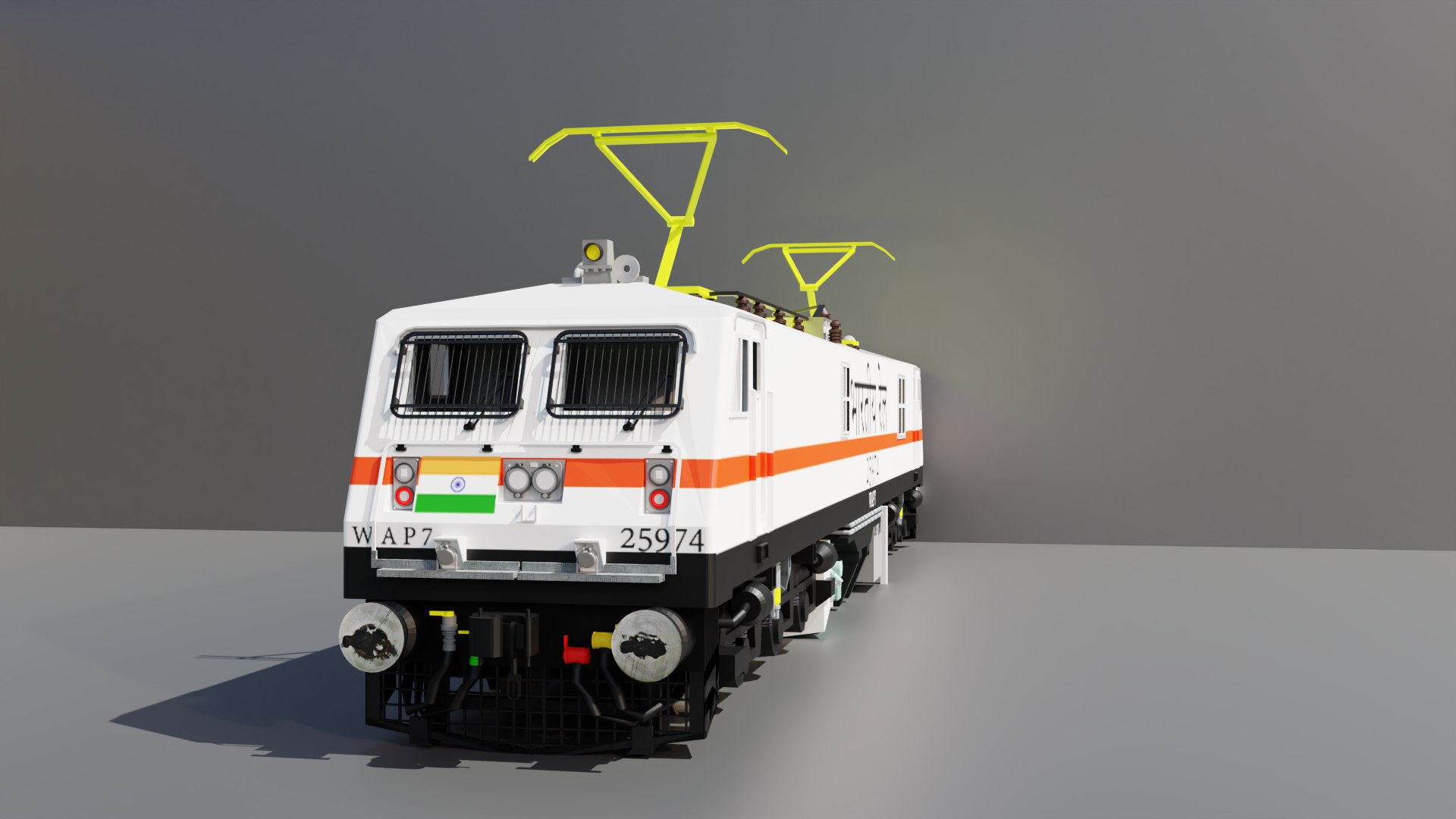 modelo 3d Indian Railways Engine WAP 7 - TurboSquid 2079270