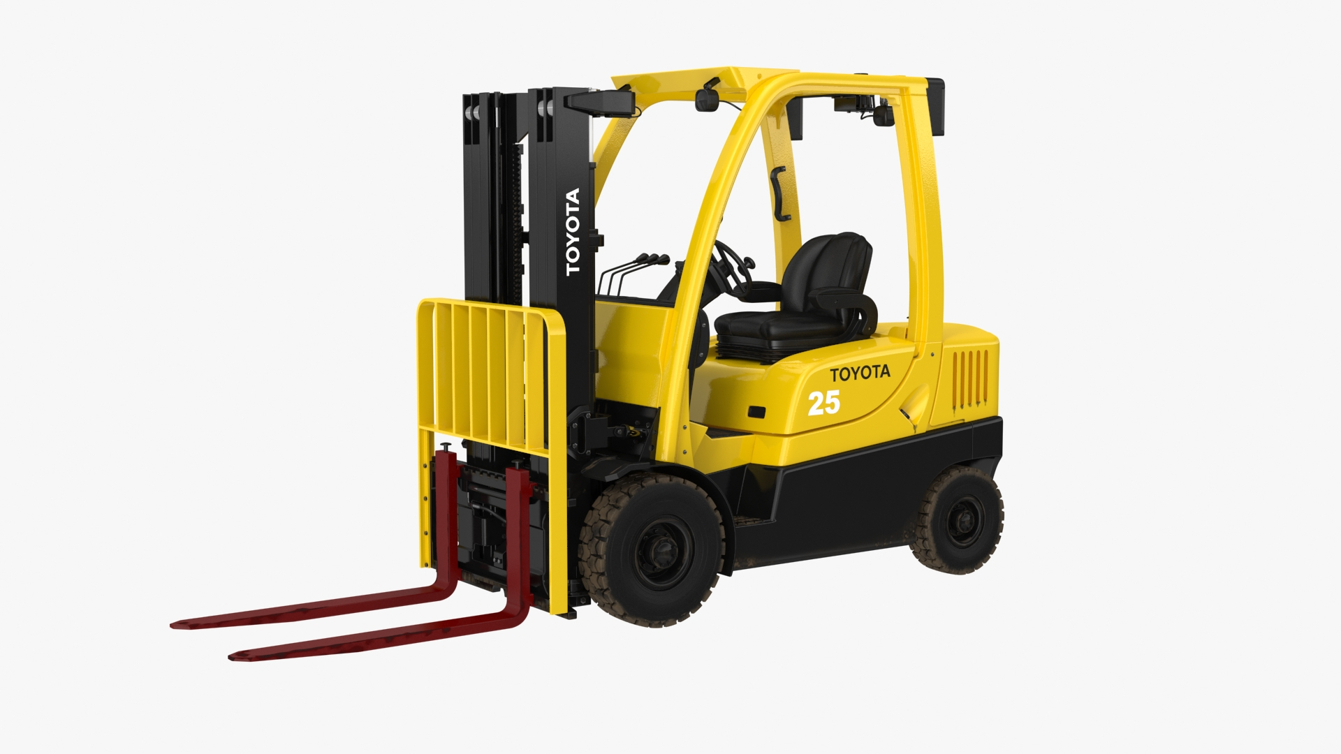 3D model Toyota Core Electric Forklift Rigged for Cinema 4D ...