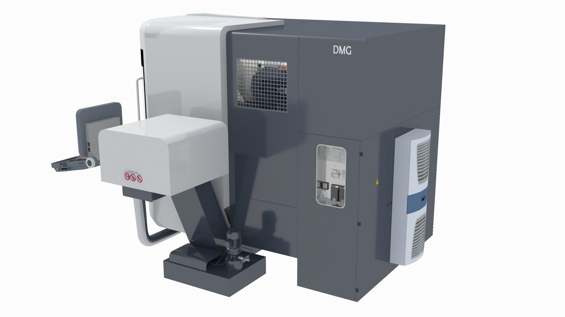 CNC Five Axis Machining Center Model - TurboSquid 2081246