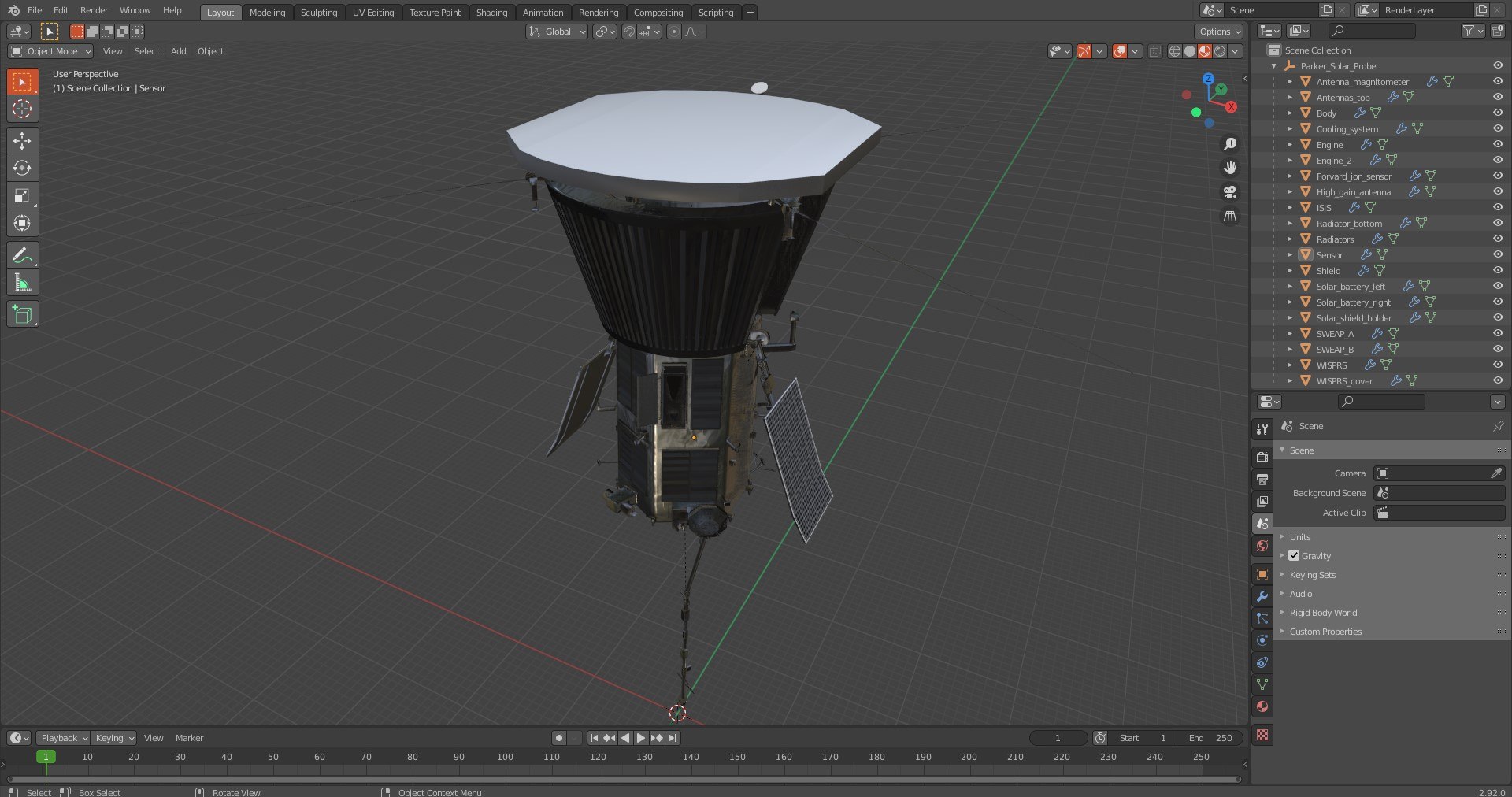 Parker Solar Probe 3D Model - TurboSquid 2141439