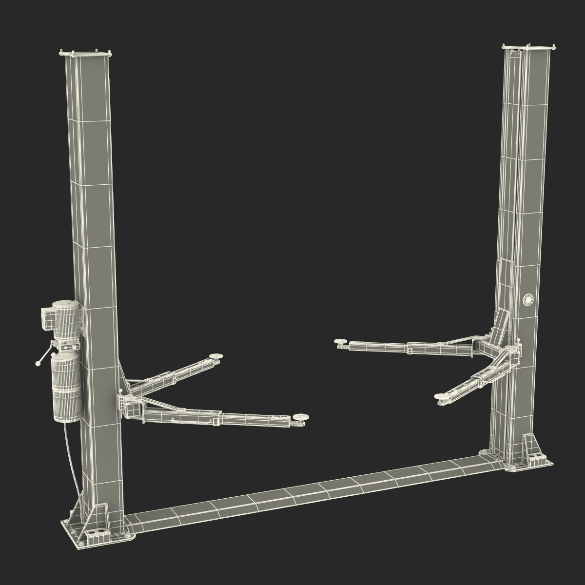 3d model post car lift