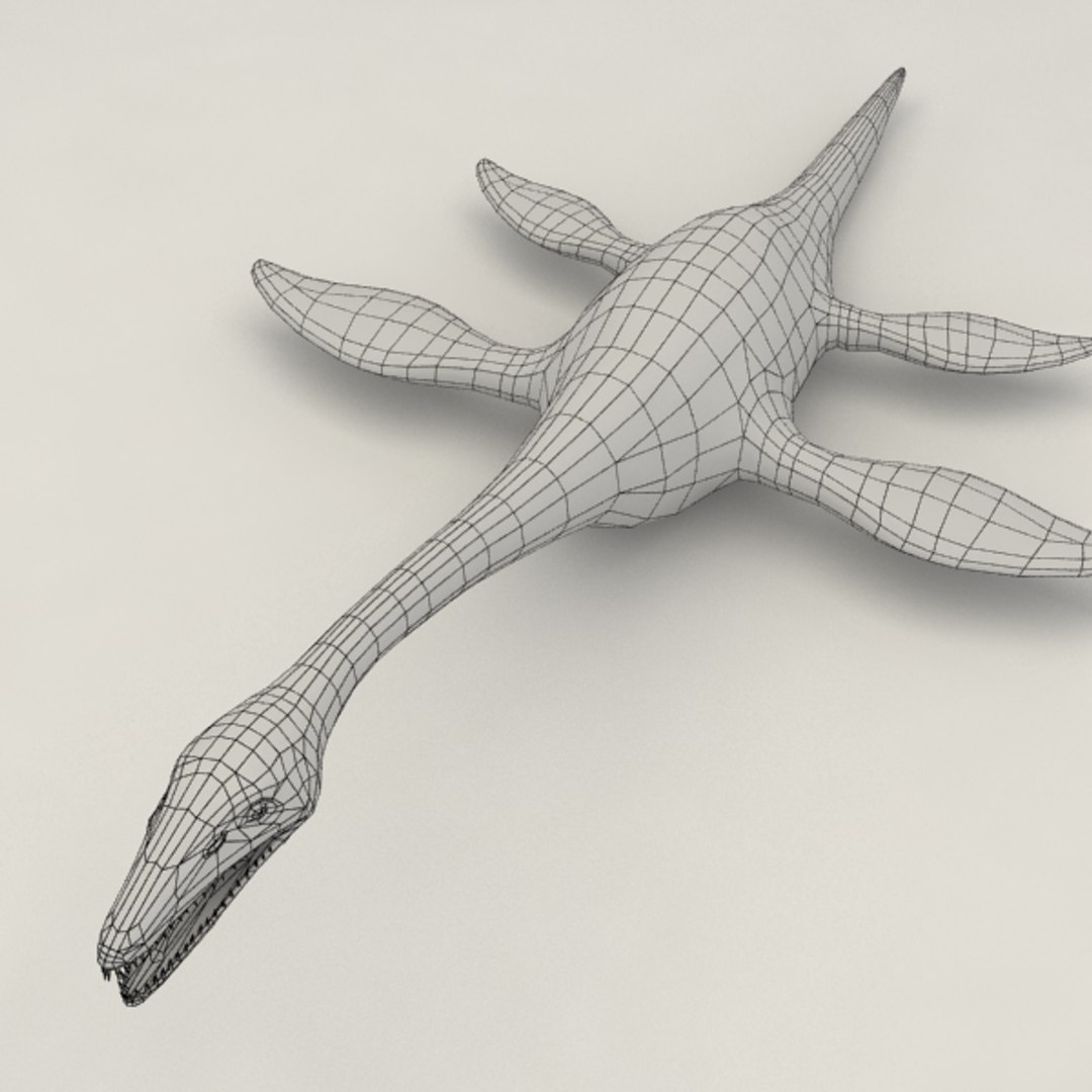 3d Plesiosaurus Rigged Model