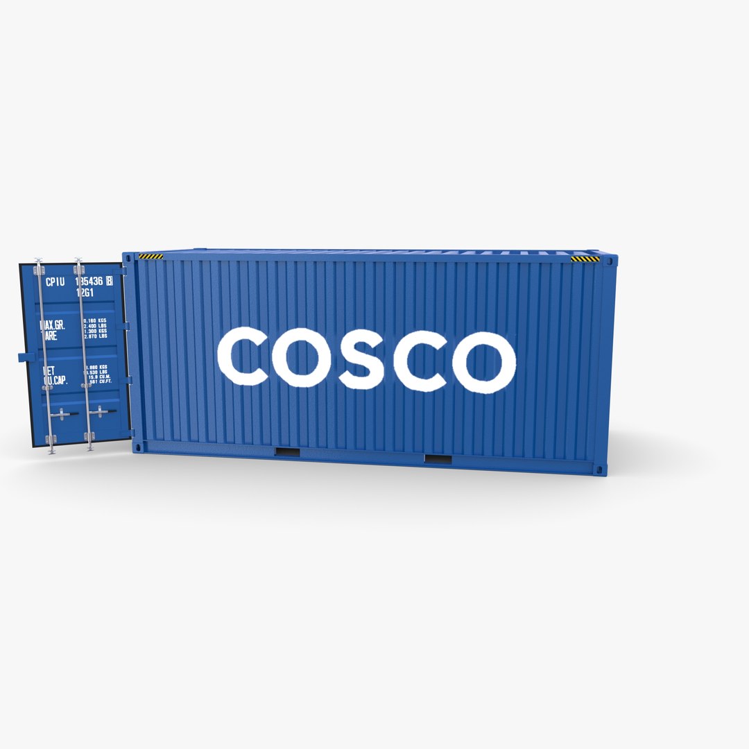20ft Shipping Container Cosco V1 3D Model - TurboSquid 1771742