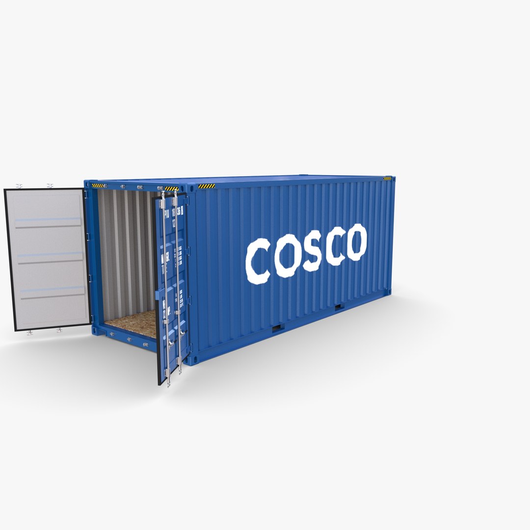 20ft Shipping Container Cosco V1 3D Model - TurboSquid 1771742