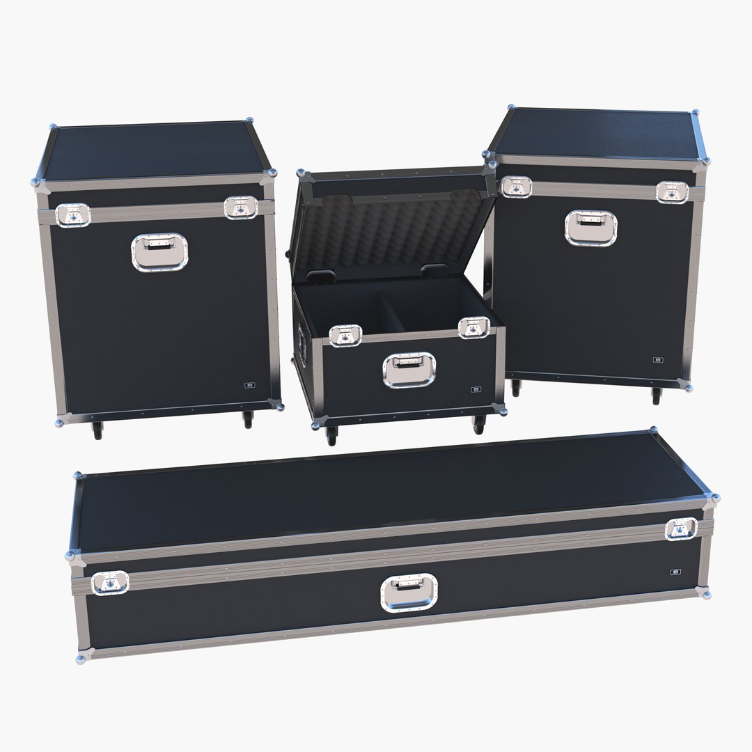3D Music Case Set - TurboSquid 1742627