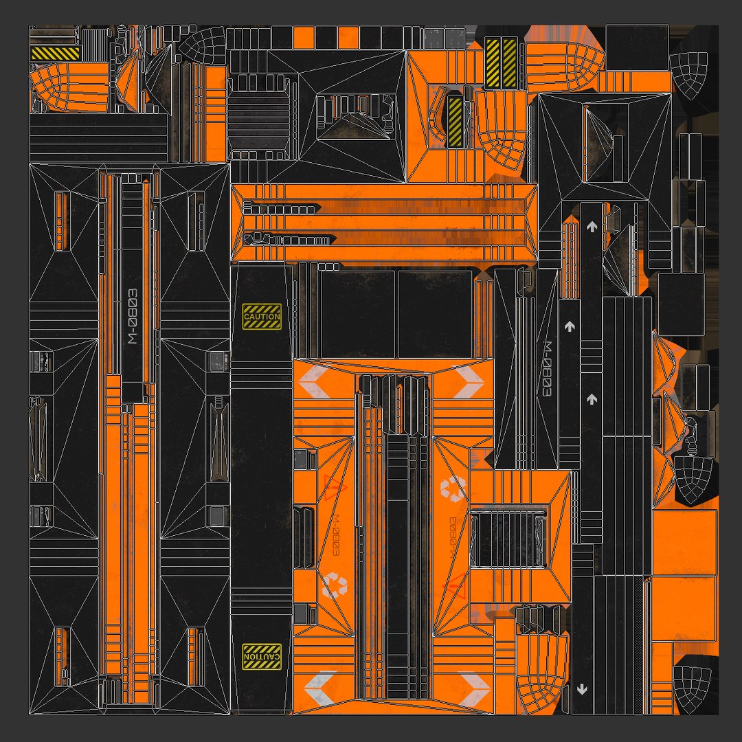 Sci-Fi Cargo Crate PBR 3D Model - TurboSquid 2031665