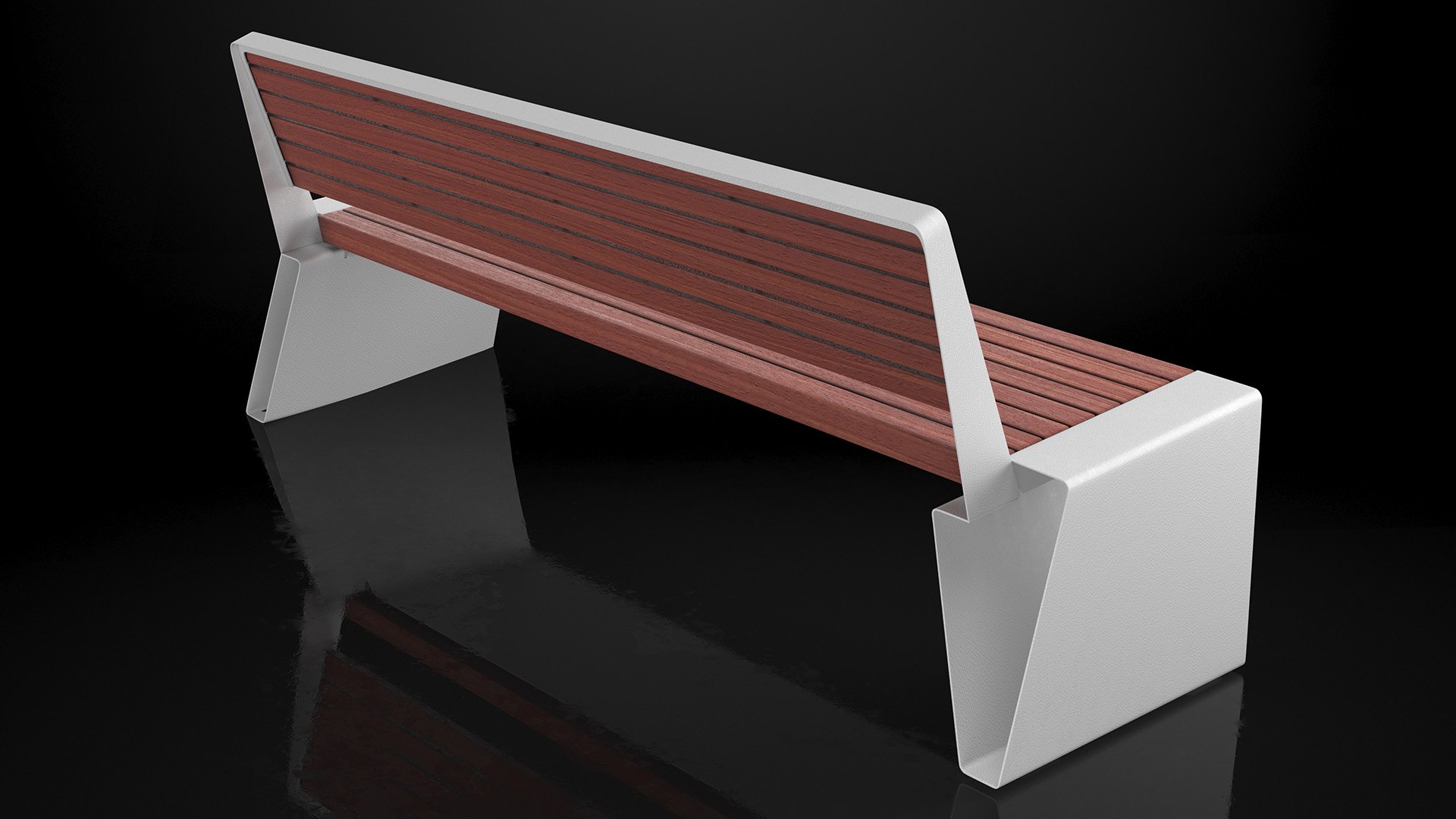 Radium Park Bench With Backrest Steel 3D - TurboSquid 1974383