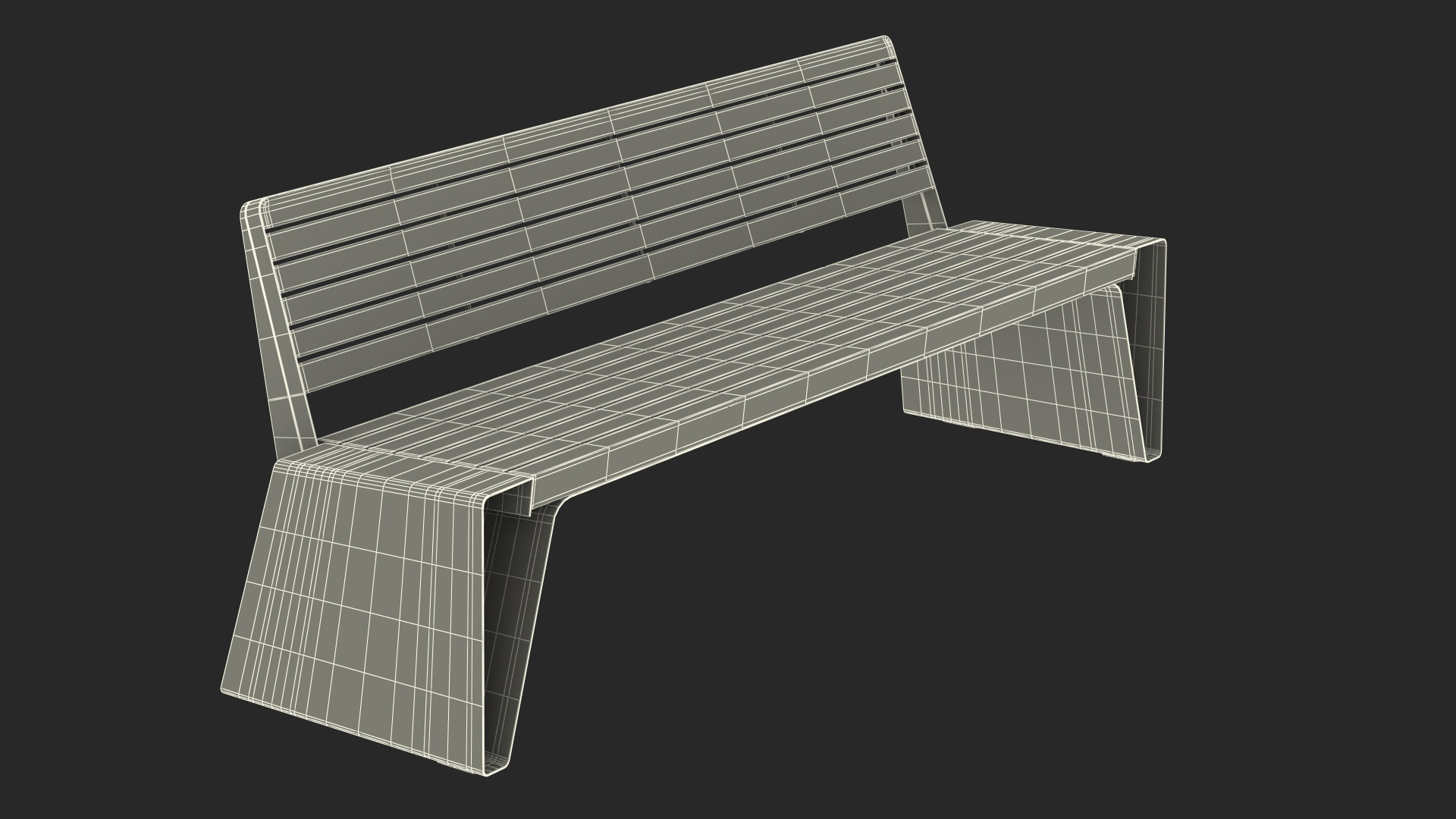 Radium Park Bench With Backrest Steel 3D - TurboSquid 1974383
