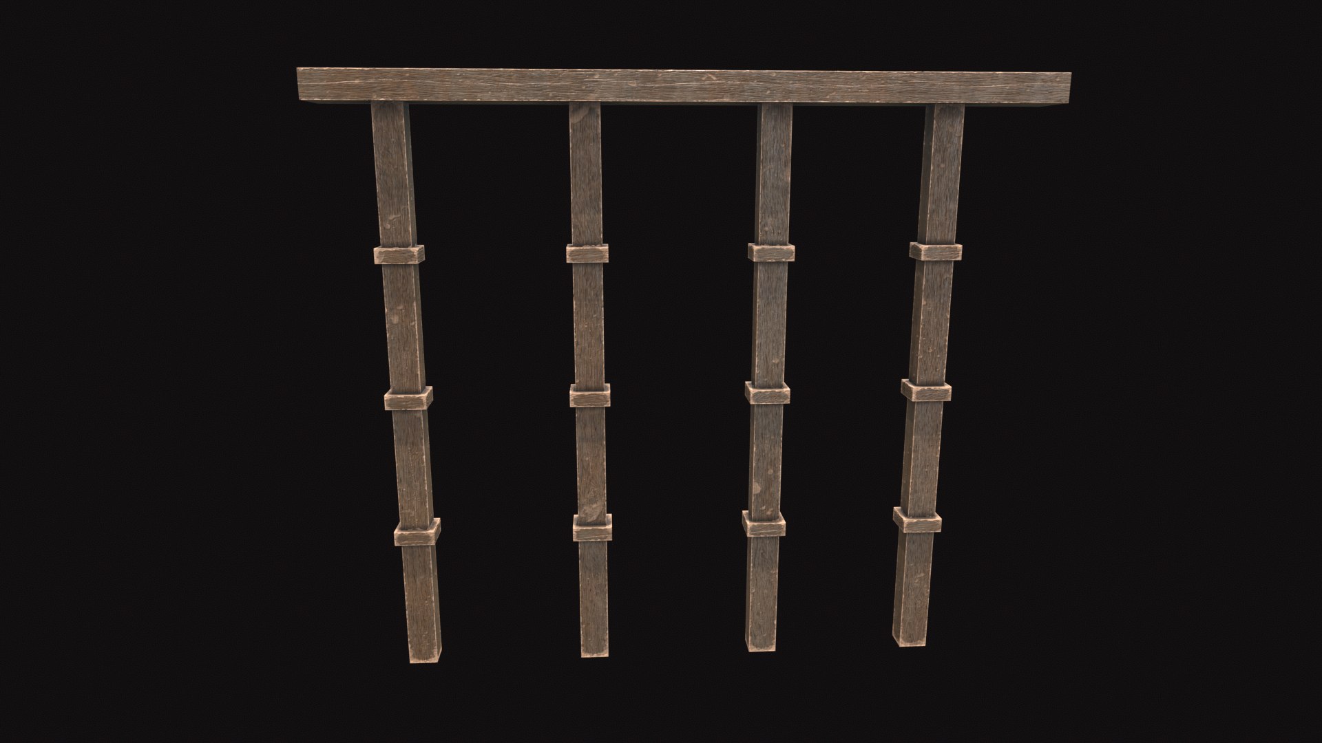 Medieval Railing 01 3D Model - TurboSquid 2321117