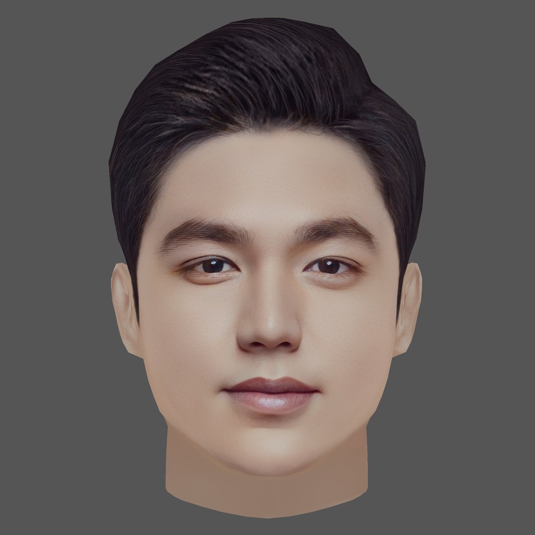 3D Lee Min Ho Head - Low Poly Head For Game - TurboSquid 2290967