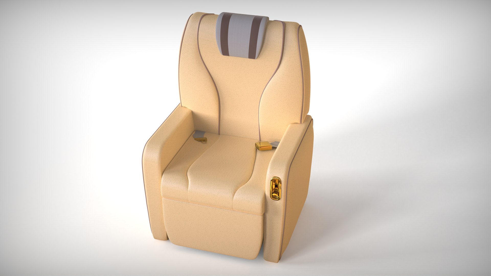 Private Jet Seat Model - TurboSquid 1669153