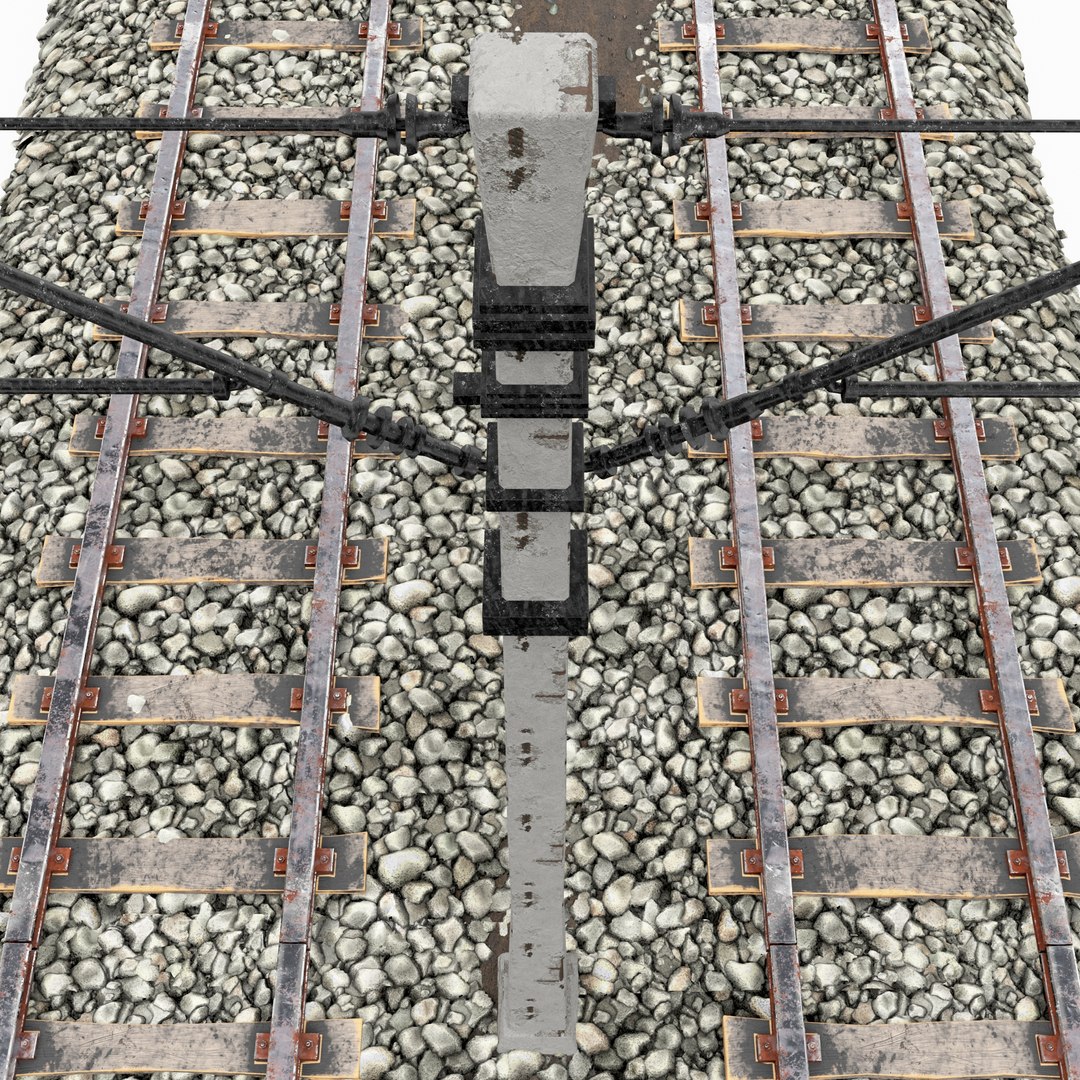 3D Track Train Pole Model - TurboSquid 1640986