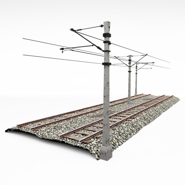 3D track train pole model - TurboSquid 1640986