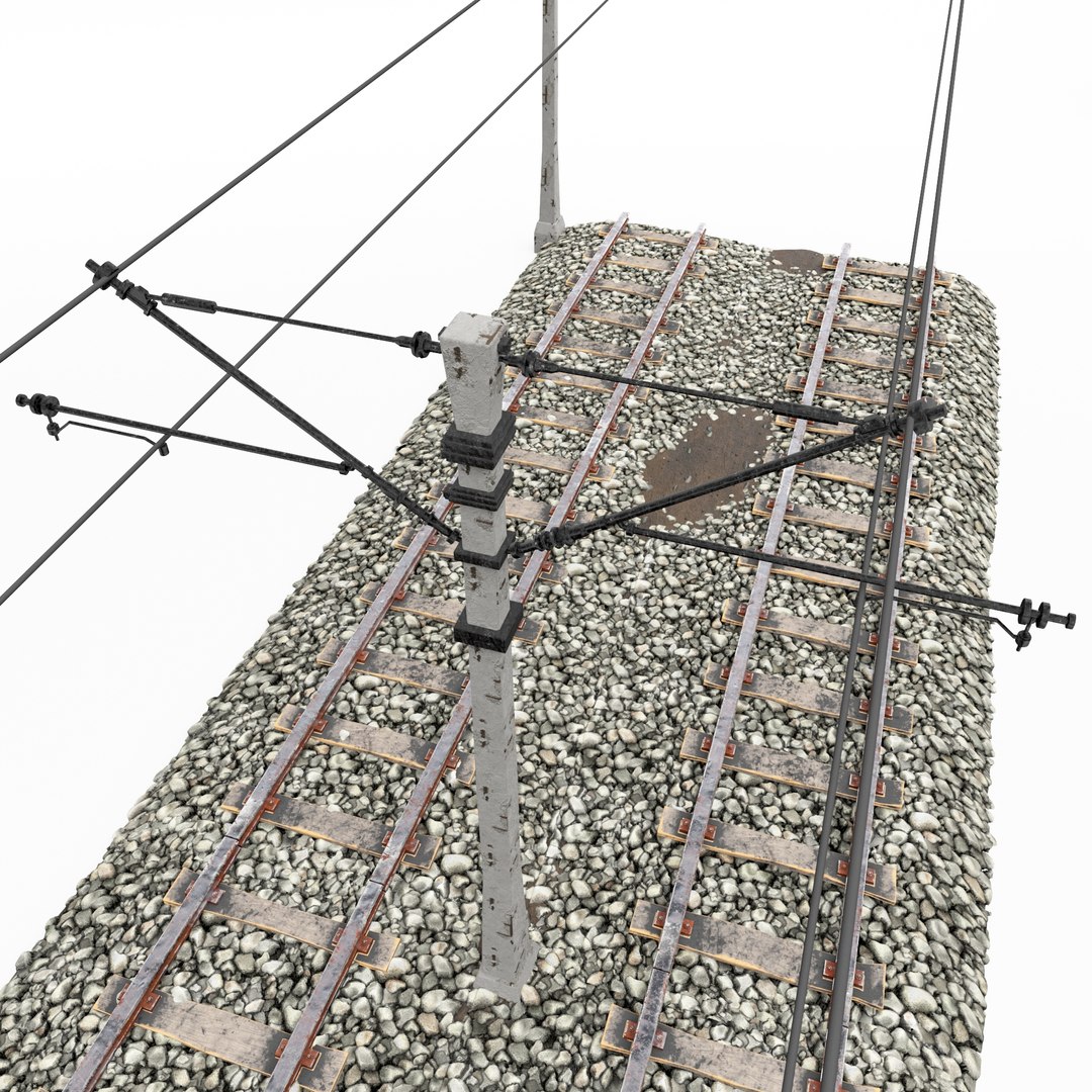 3D Track Train Pole Model - TurboSquid 1640986