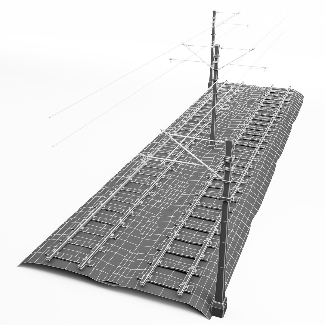 3D Track Train Pole Model - TurboSquid 1640986