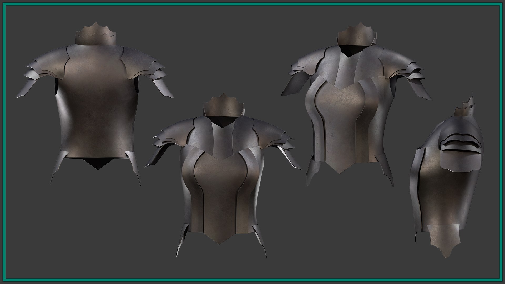 5 Female Chest Armor 3D Model - TurboSquid 2344231