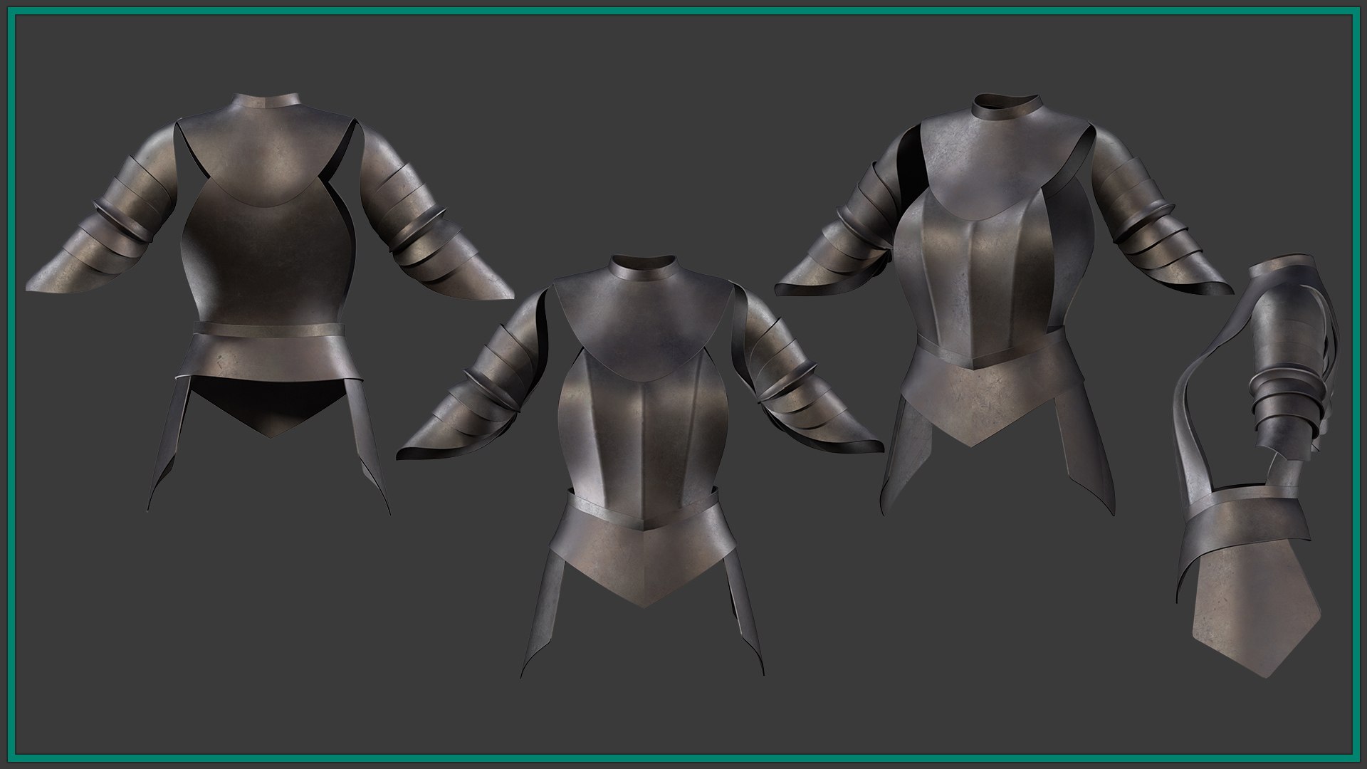 5 Female Chest Armor 3D Model - TurboSquid 2344231