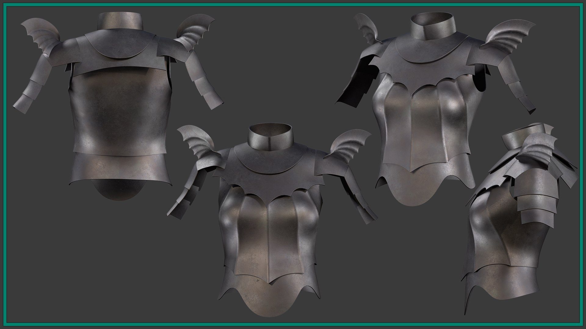 5 Female Chest Armor 3D Model - TurboSquid 2344231