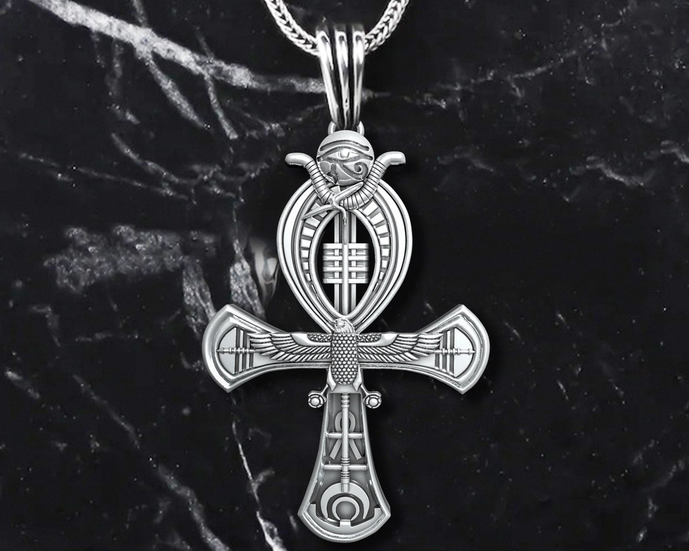 3D Ankh Cross Pendant Ancient Necklaces Model - TurboSquid 2079110