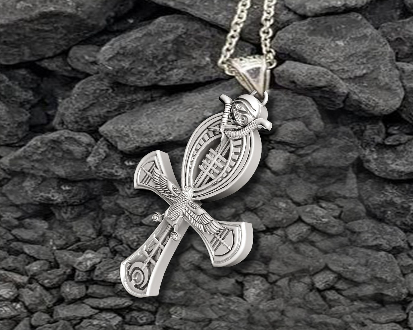 3D Ankh Cross Pendant Ancient Necklaces Model - TurboSquid 2079110