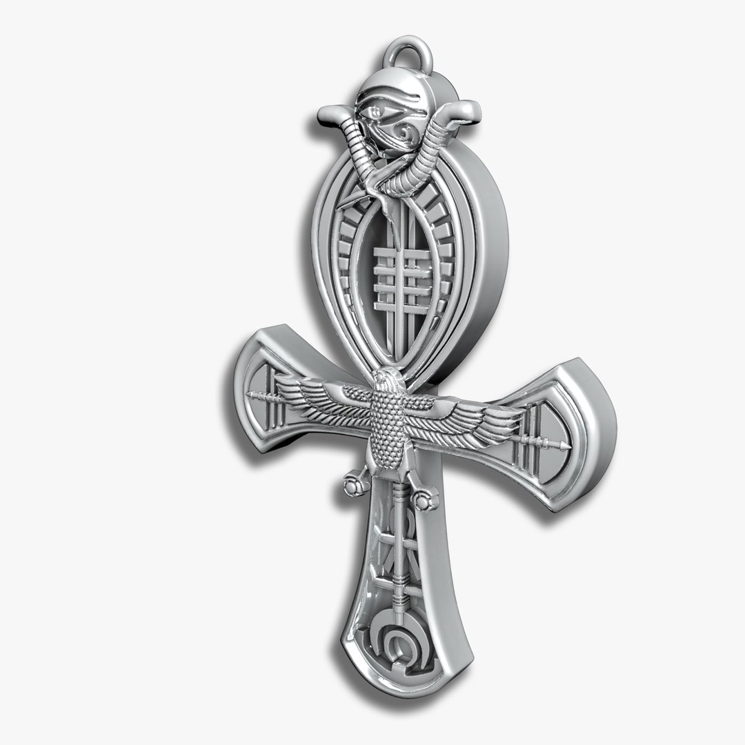 3D Ankh Cross Pendant Ancient Necklaces Model - TurboSquid 2079110