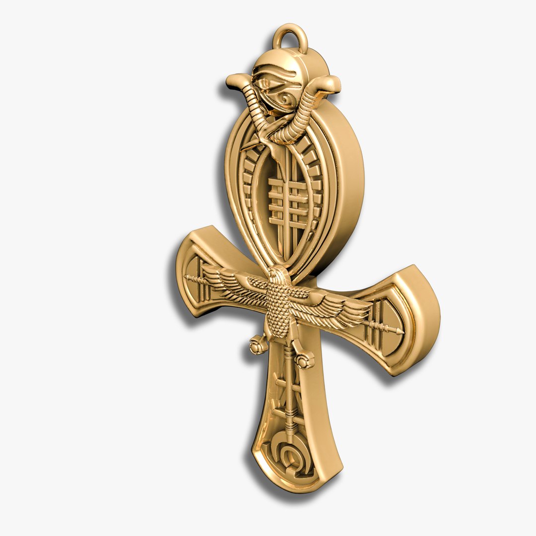 3D Ankh Cross Pendant Ancient Necklaces Model - TurboSquid 2079110