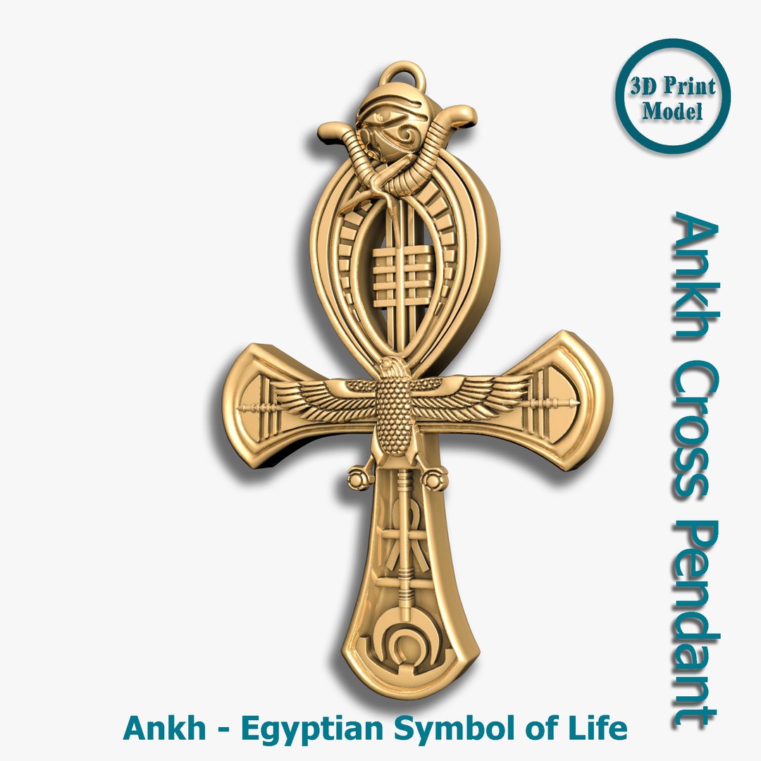 3D Ankh Cross Pendant Ancient Necklaces Model - TurboSquid 2079110