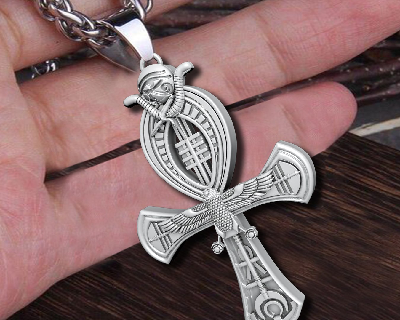 3D Ankh Cross Pendant Ancient Necklaces Model - TurboSquid 2079110