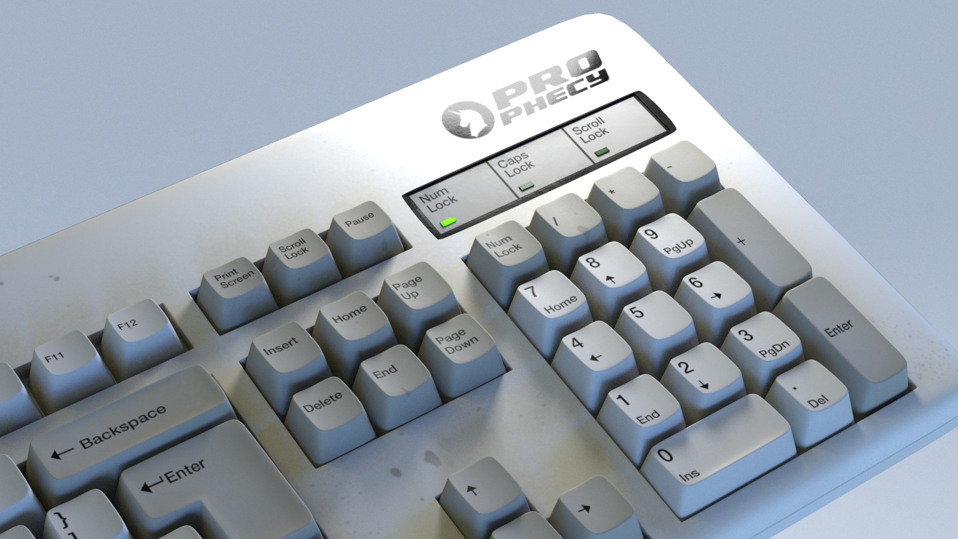 3D Old Keyboard Keys - TurboSquid 1585262
