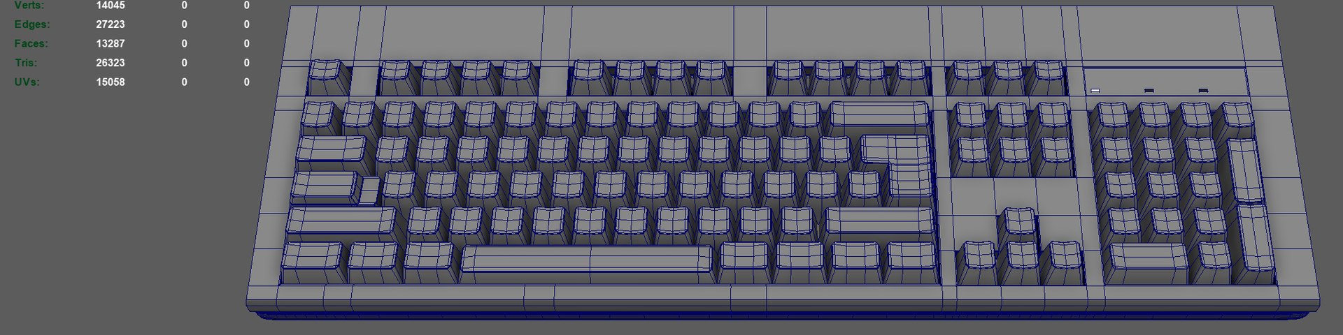 3D Old Keyboard Keys - TurboSquid 1585262