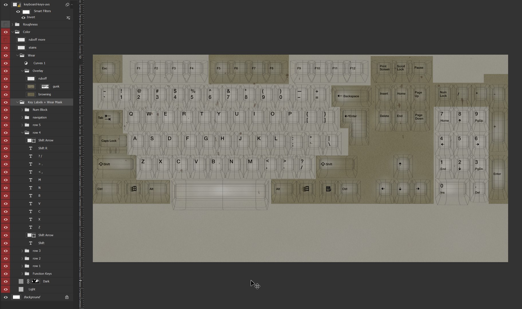 3D Old Keyboard Keys - TurboSquid 1585262