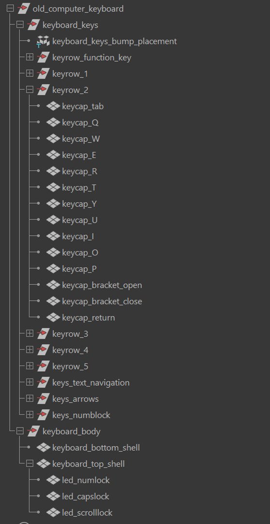 3D Old Keyboard Keys - TurboSquid 1585262