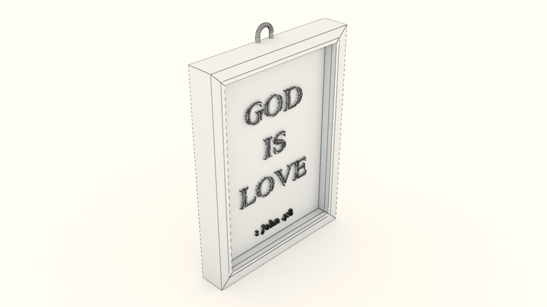 3D God Is Love Wall Photo Frame - TurboSquid 1888685