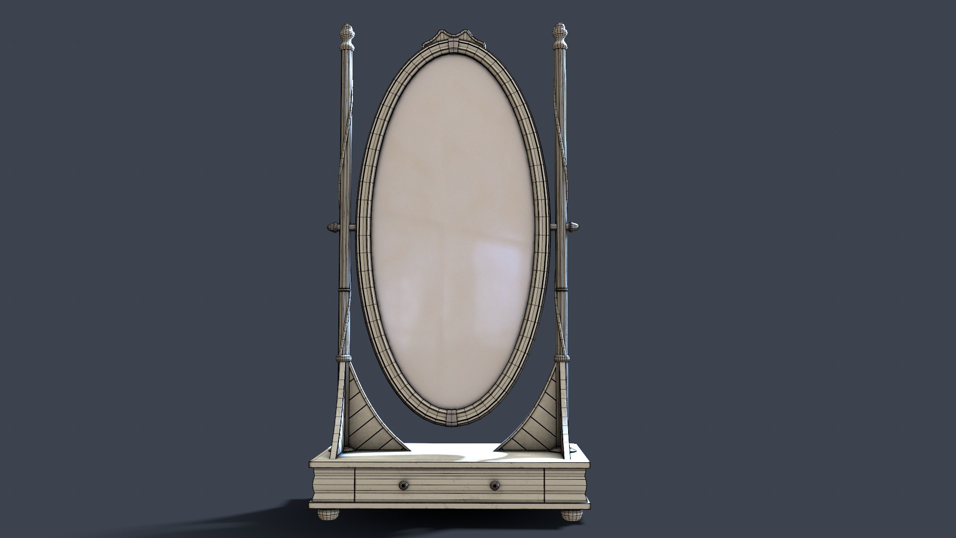Standing Vanity Mirror 3D - TurboSquid 1764229