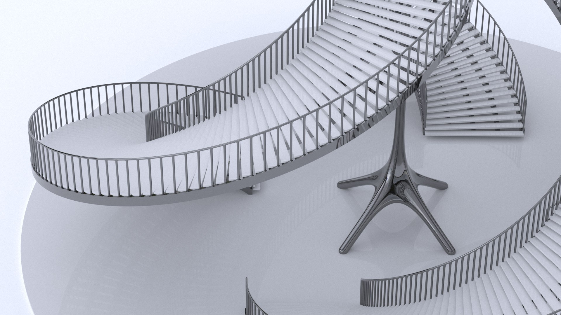 3D Model Quad Turbine Stairs Complex - TurboSquid 2348521