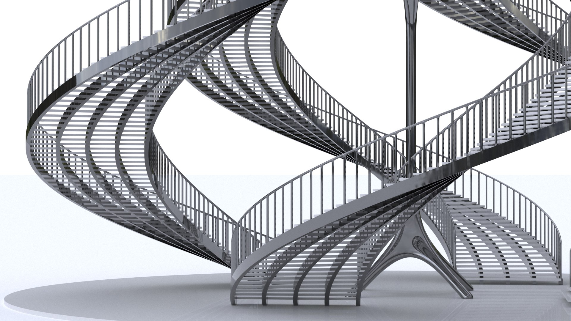 3D Model Quad Turbine Stairs Complex - TurboSquid 2348521